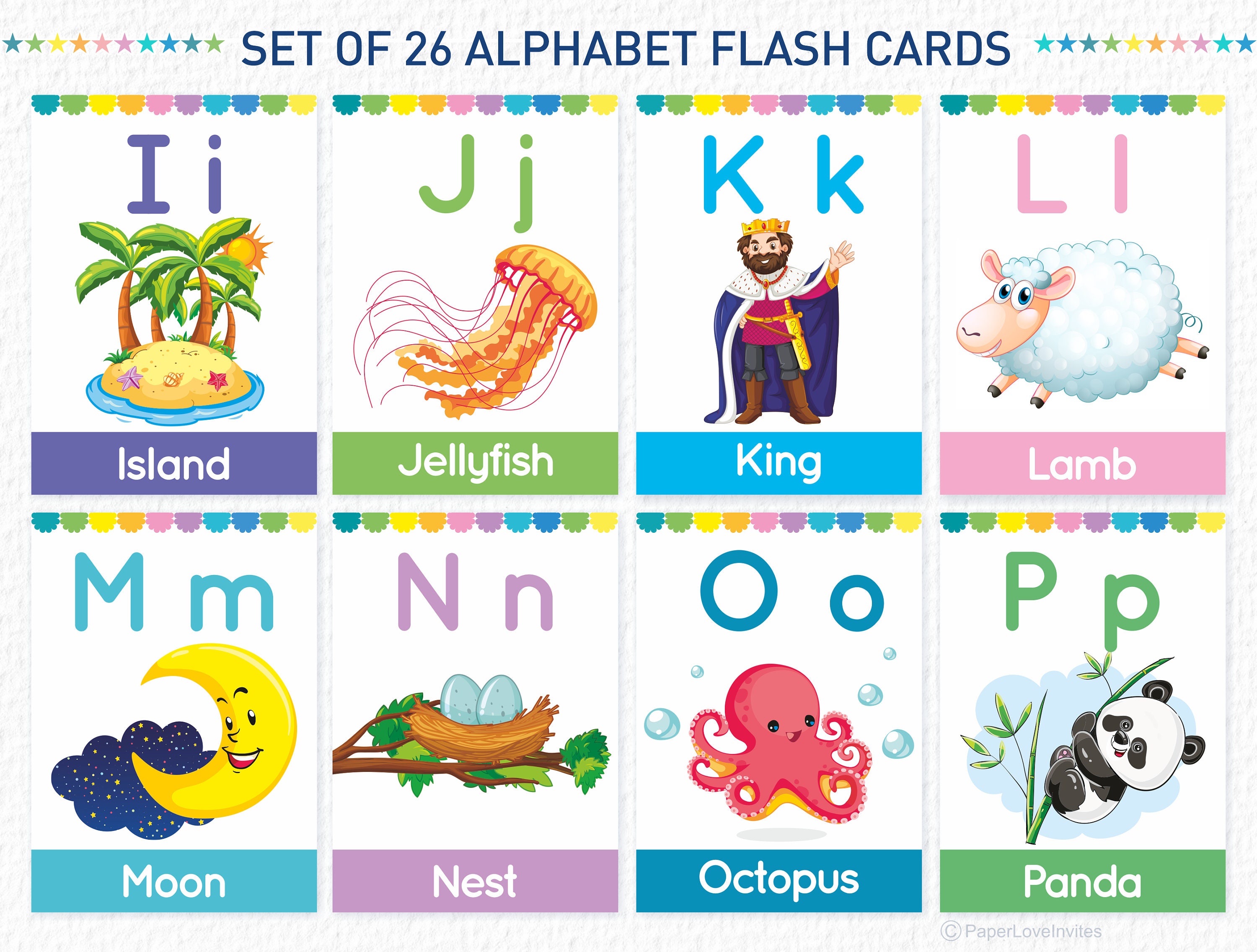 Printable ABC Alphabet Flashcards, Montessori Flash Cards, ABC ...