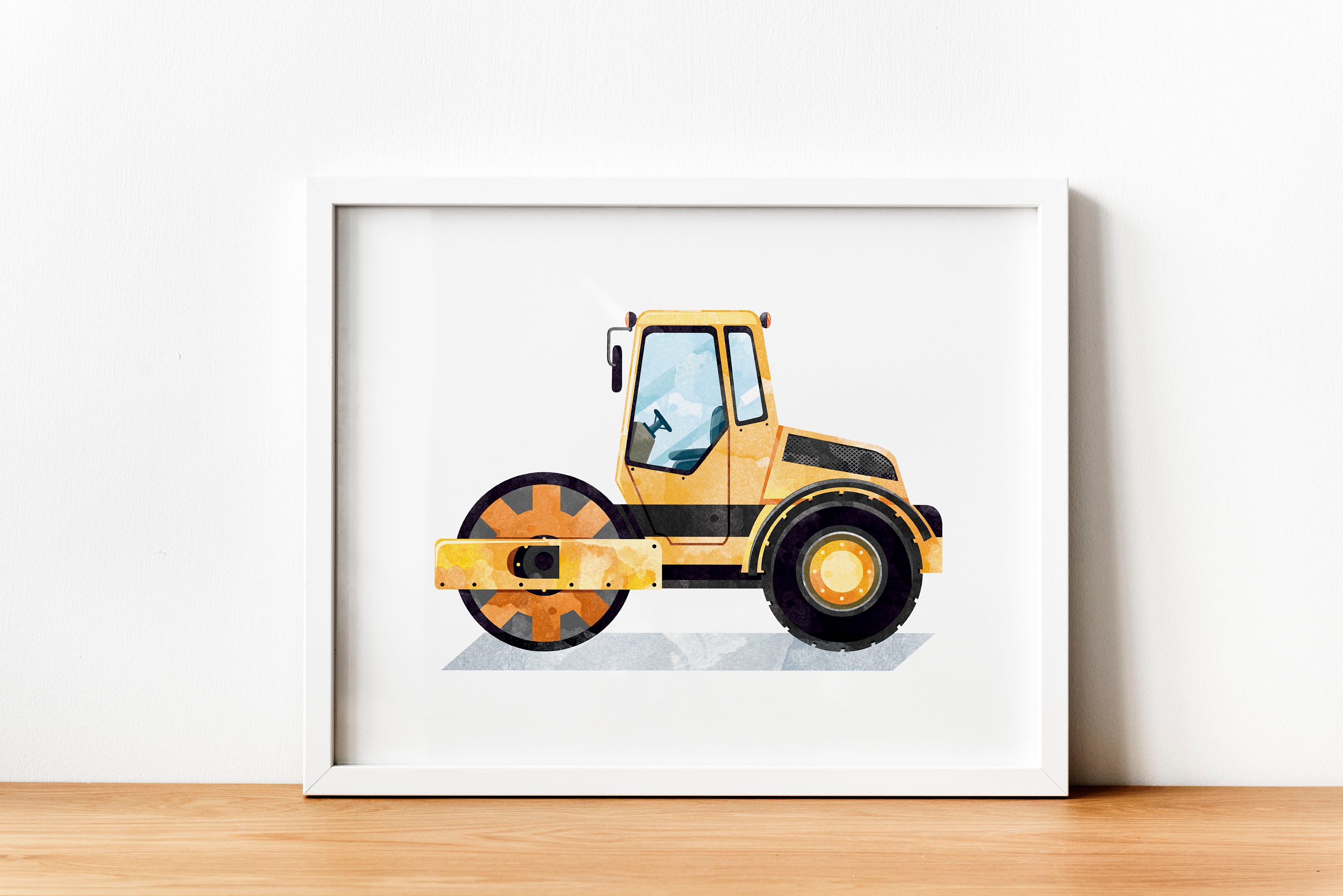 Set of 4 Construction Wall Prints,construction Printable Bedroom Art ...