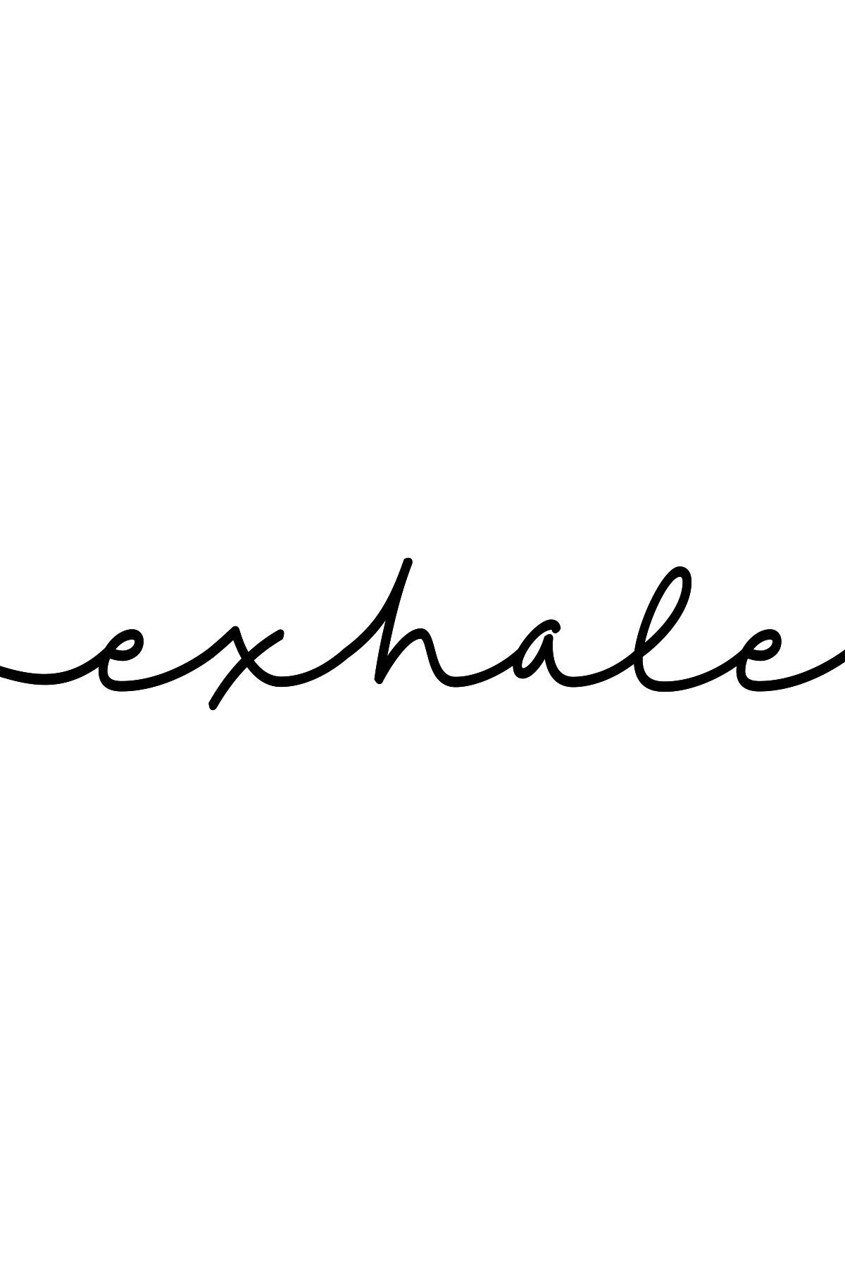 Inhale exhale printable art Bedroom Decor Black White | Etsy
