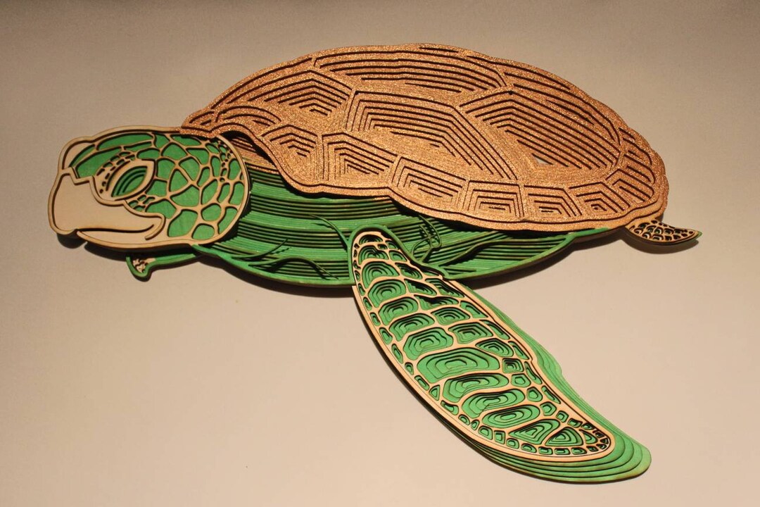 Turtle Multilayer Picture, Sea Animals, Sea, Wood Picture, Sea Always ...