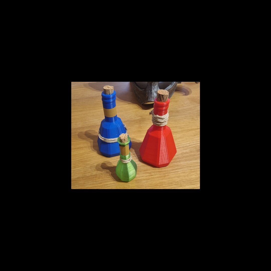 Skyrim - Larp - Elder Scroll Inspired Potion Bottle Fan Made Prop - Etsy