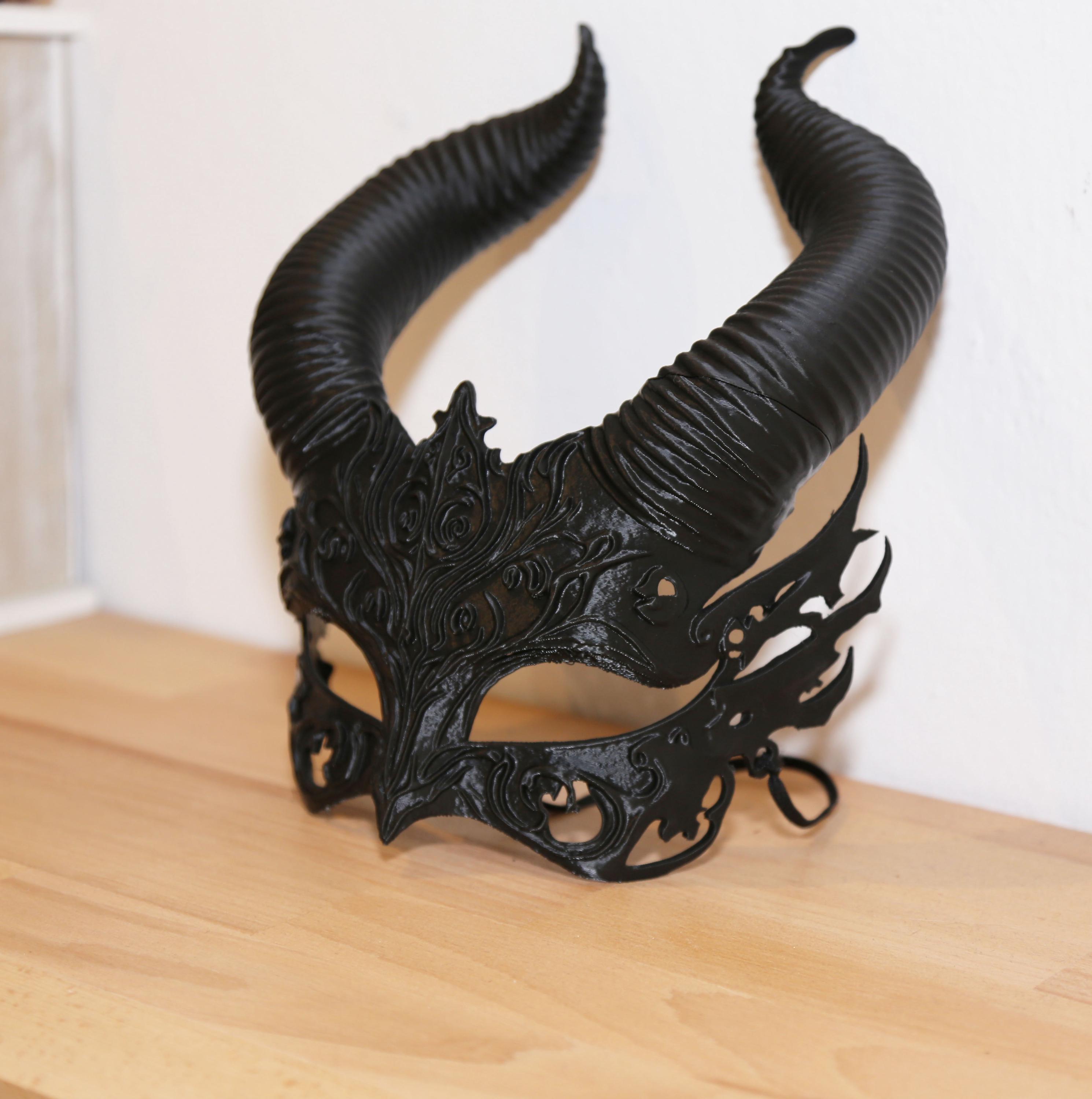 Gothic Demon Mask With Horns – 3D Printed Fantasy Horror Cosplay - Etsy