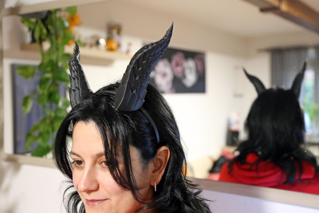 Demonic Horn Headband – Fantasy Dark Cosplay - 3D Printed - Etsy