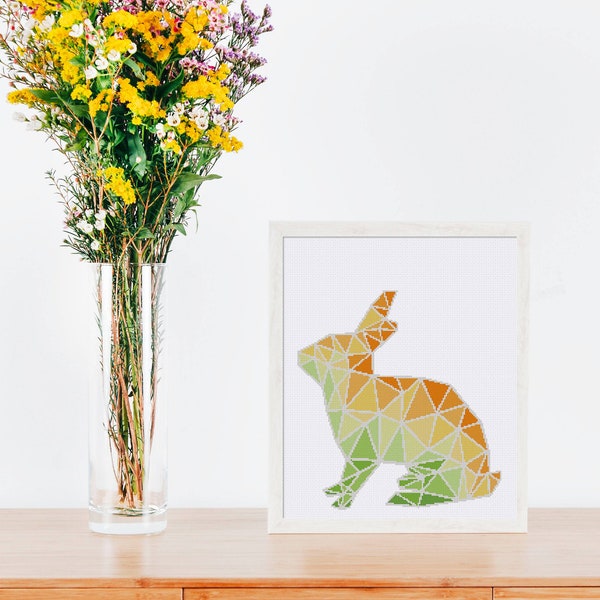 Geometric Rabbit - Etsy