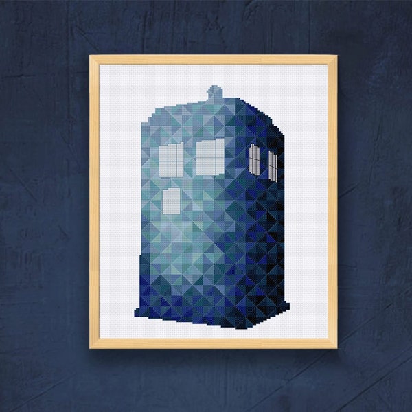 Tardis Cross Stitch - Etsy