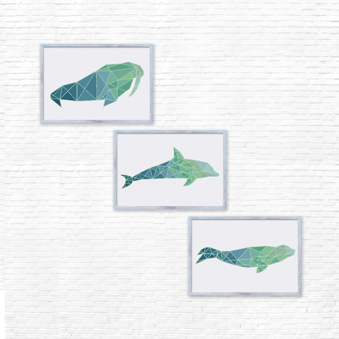 Geometric Seal Cross Stitch Pattern Cute Modern Baby Nursery - Etsy