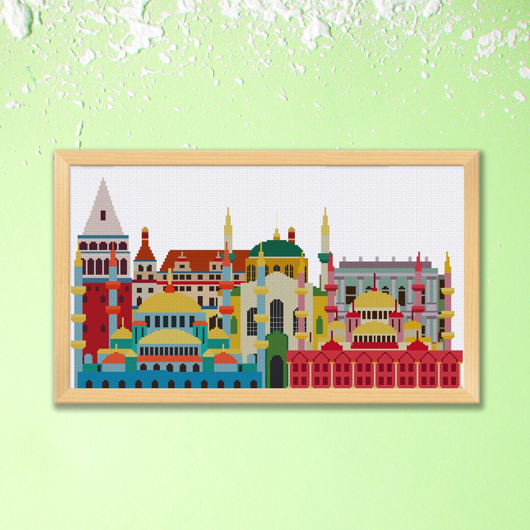 Istanbul Cross Stitch Pattern Modern Turkish Architecture - Etsy