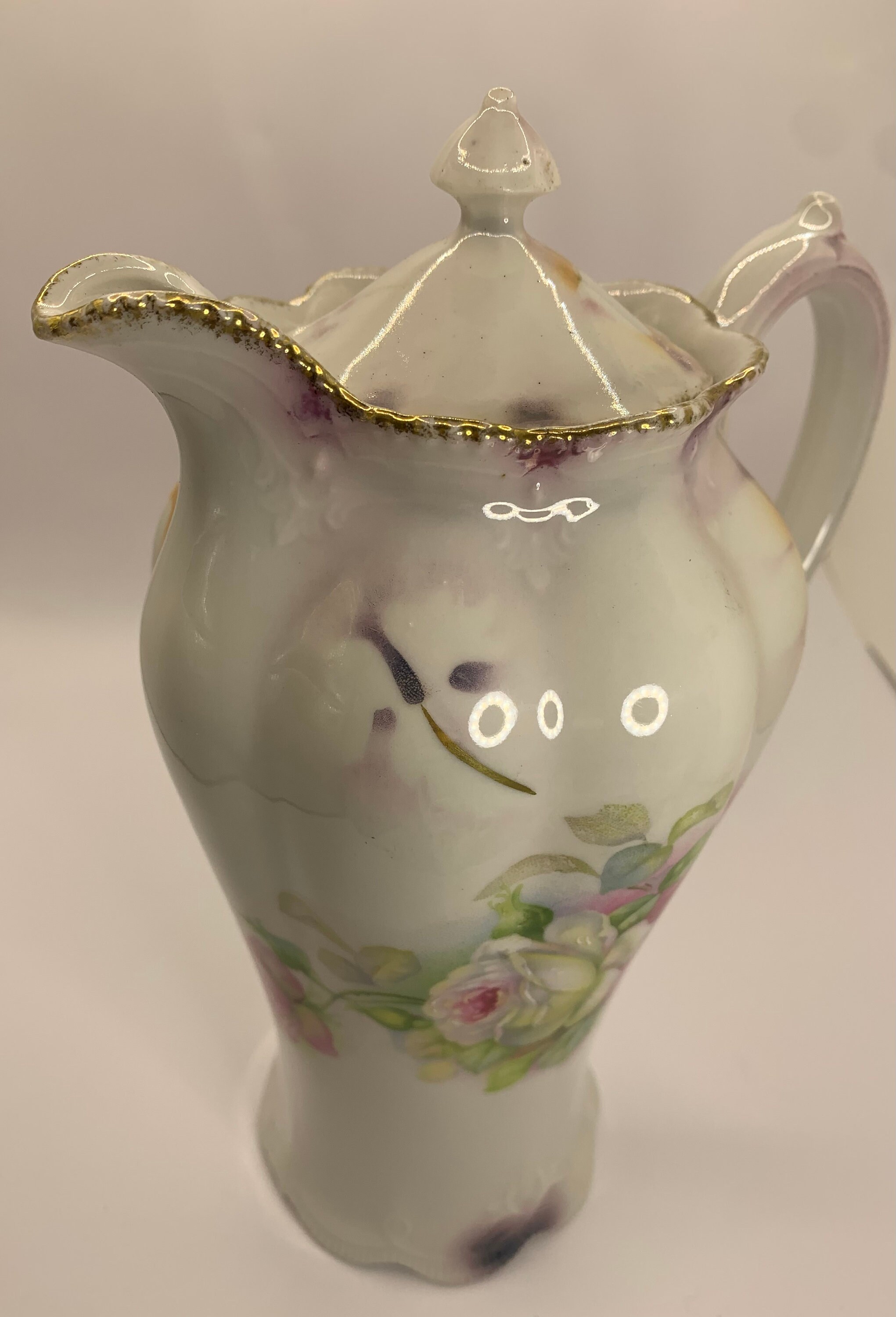 Antique Gorgeous Rose Chocolate Pot Set - Etsy