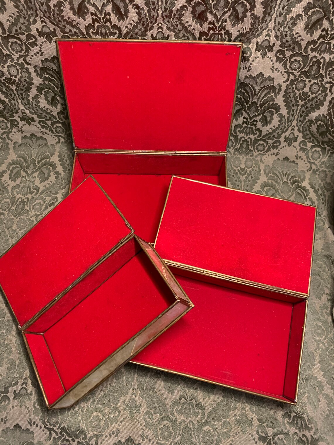 Vintage Capiz Shells Stacked Boxes - Etsy