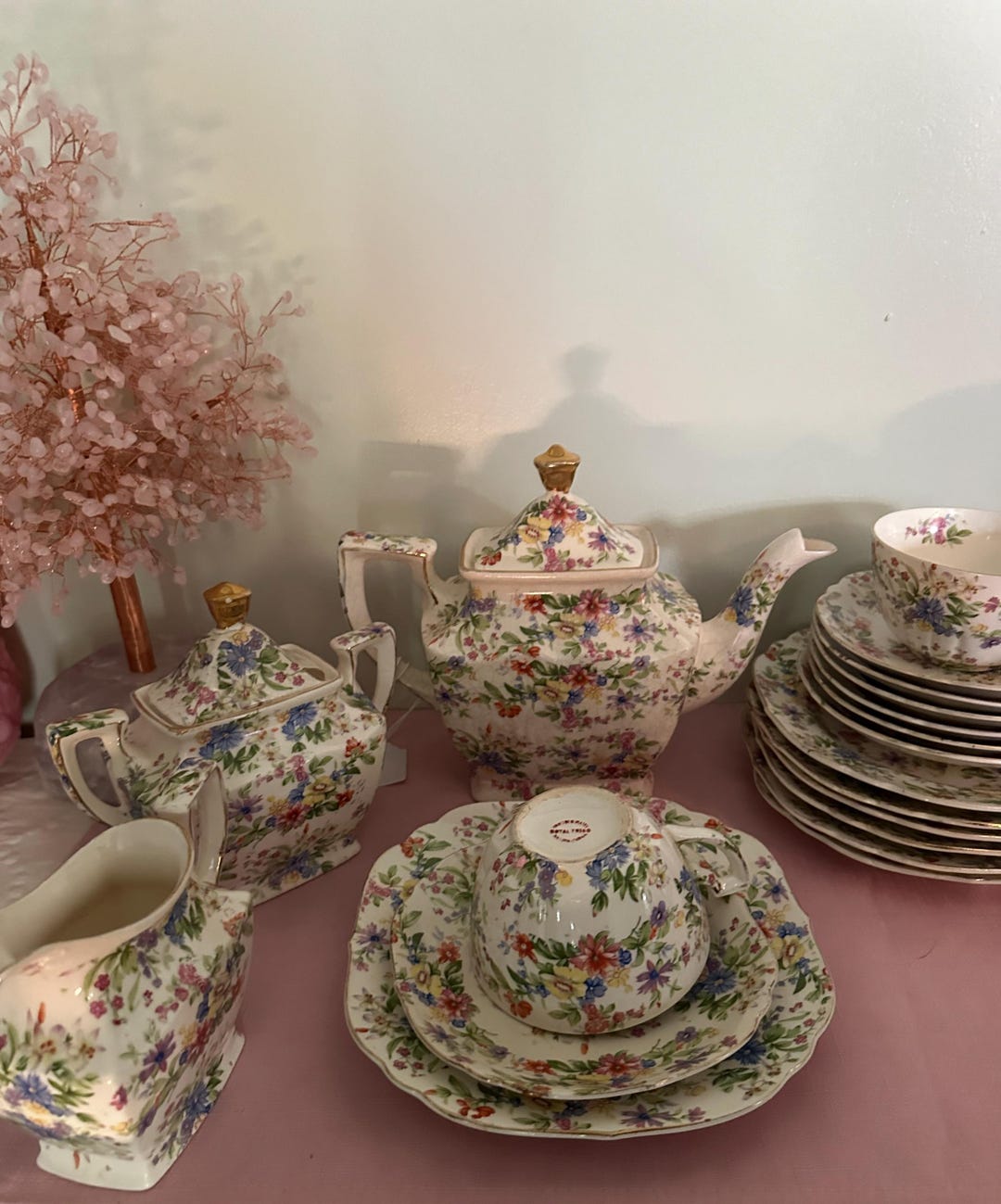 Vintage Royal Trico Nagoya Chintz Teapot Luncheon Set. - Etsy
