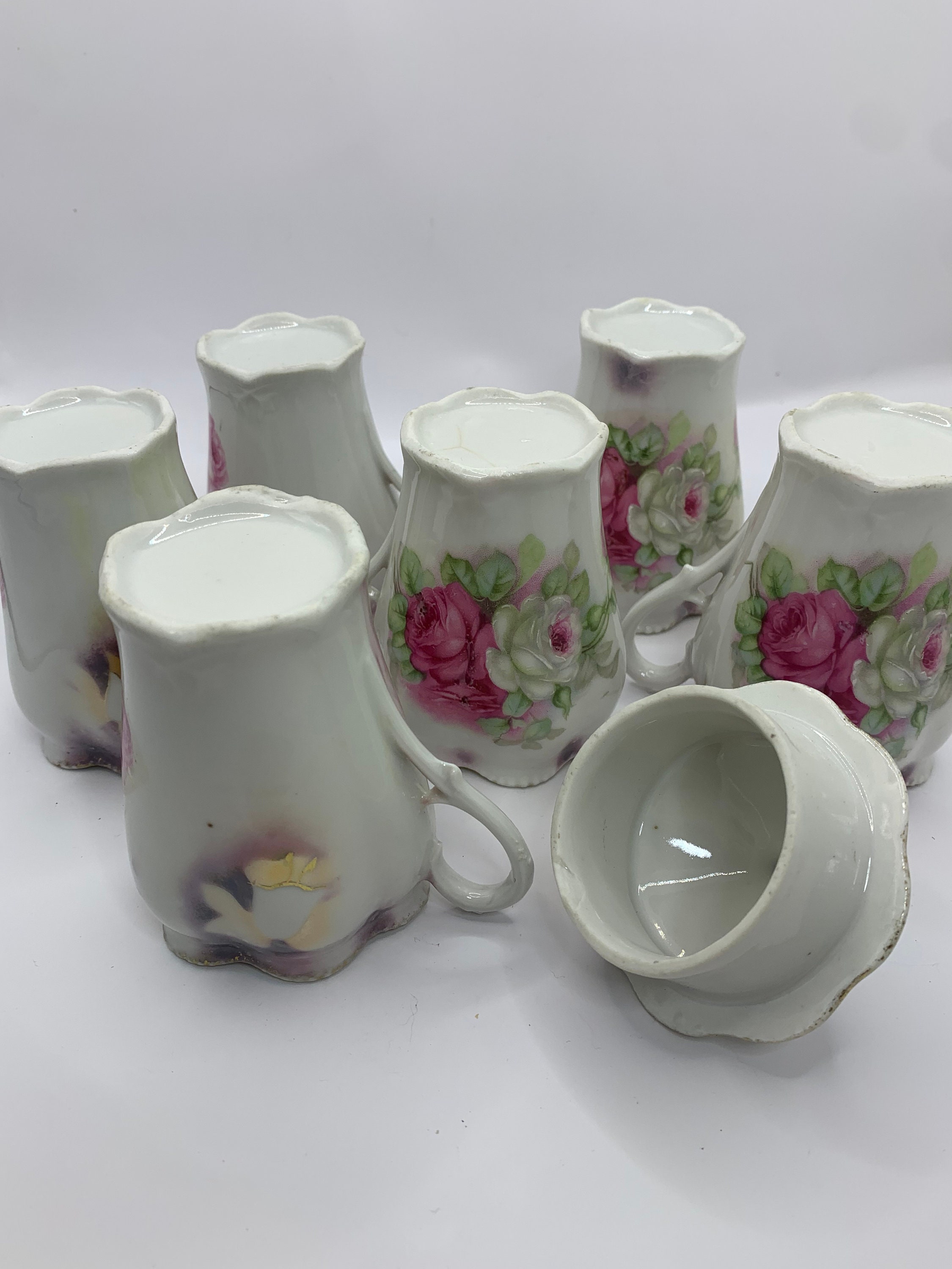 Antique Gorgeous Rose Chocolate Pot Set - Etsy