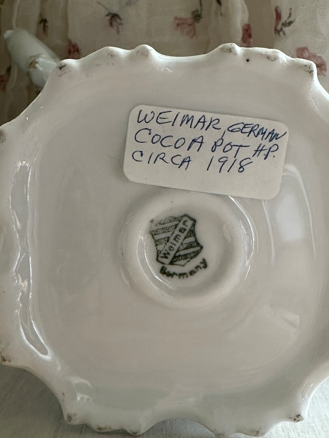 Antique Weimar Germany Chocolate Pot, Floral Design - Etsy