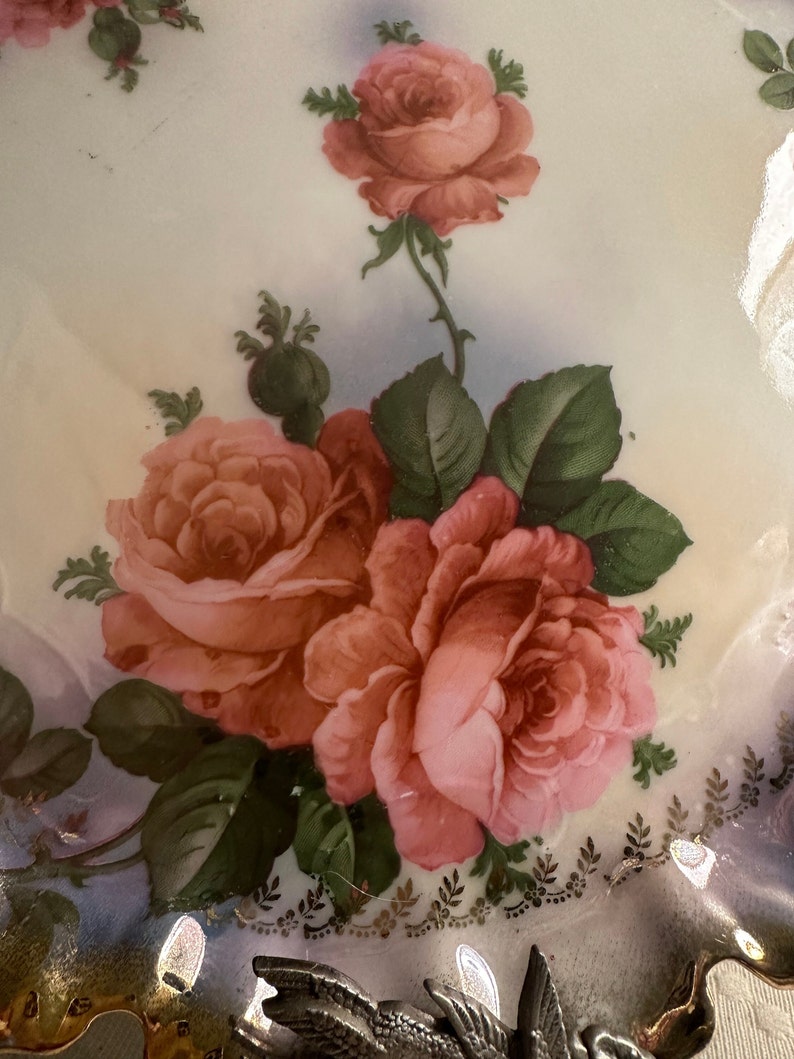 Vintage Rose Tray - Etsy