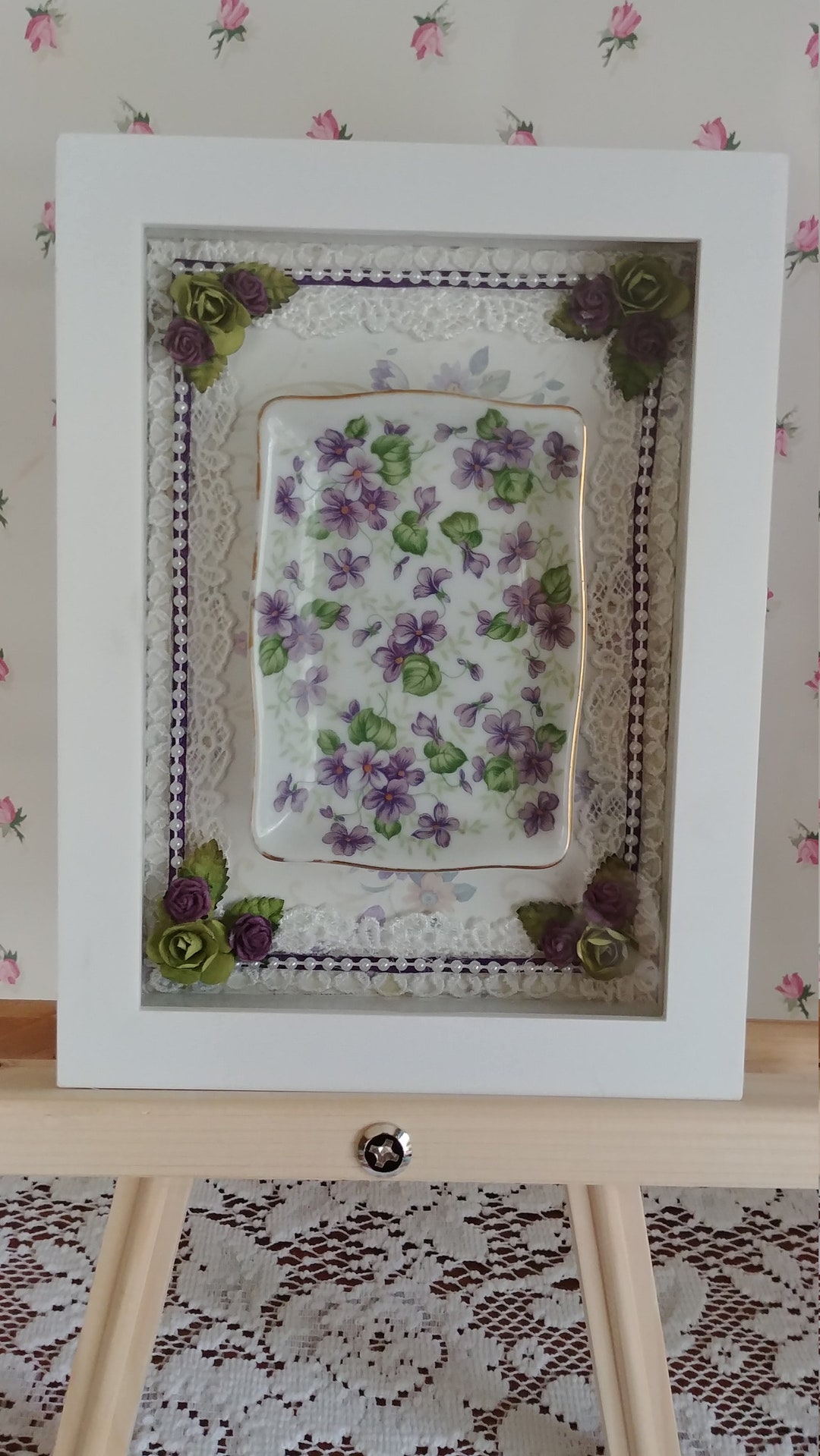 Vintage Dish Shadow Box - Etsy