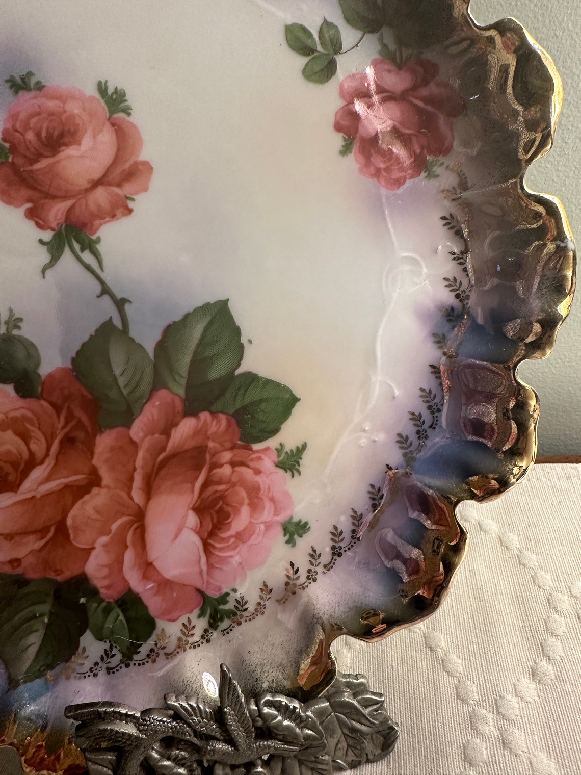 Vintage Rose Tray - Etsy