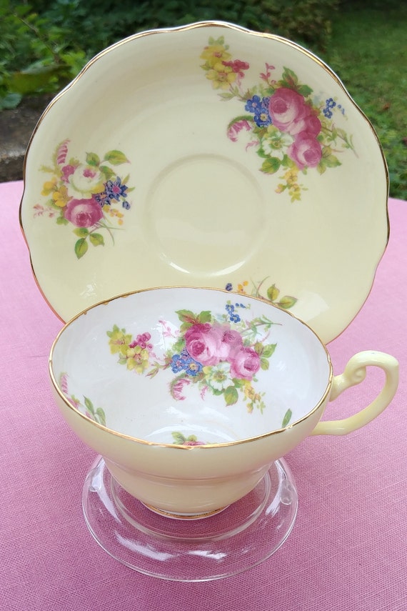 E B Foley Teacup and Saucer | Etsy