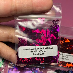 Solvent Resistant Holo Poop shape Glitter U Choose Color Nail | Etsy