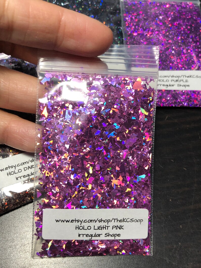Holographic IRREGULAR SMALL Mylar Sheet Random Cut Size Flakes for Nail ...