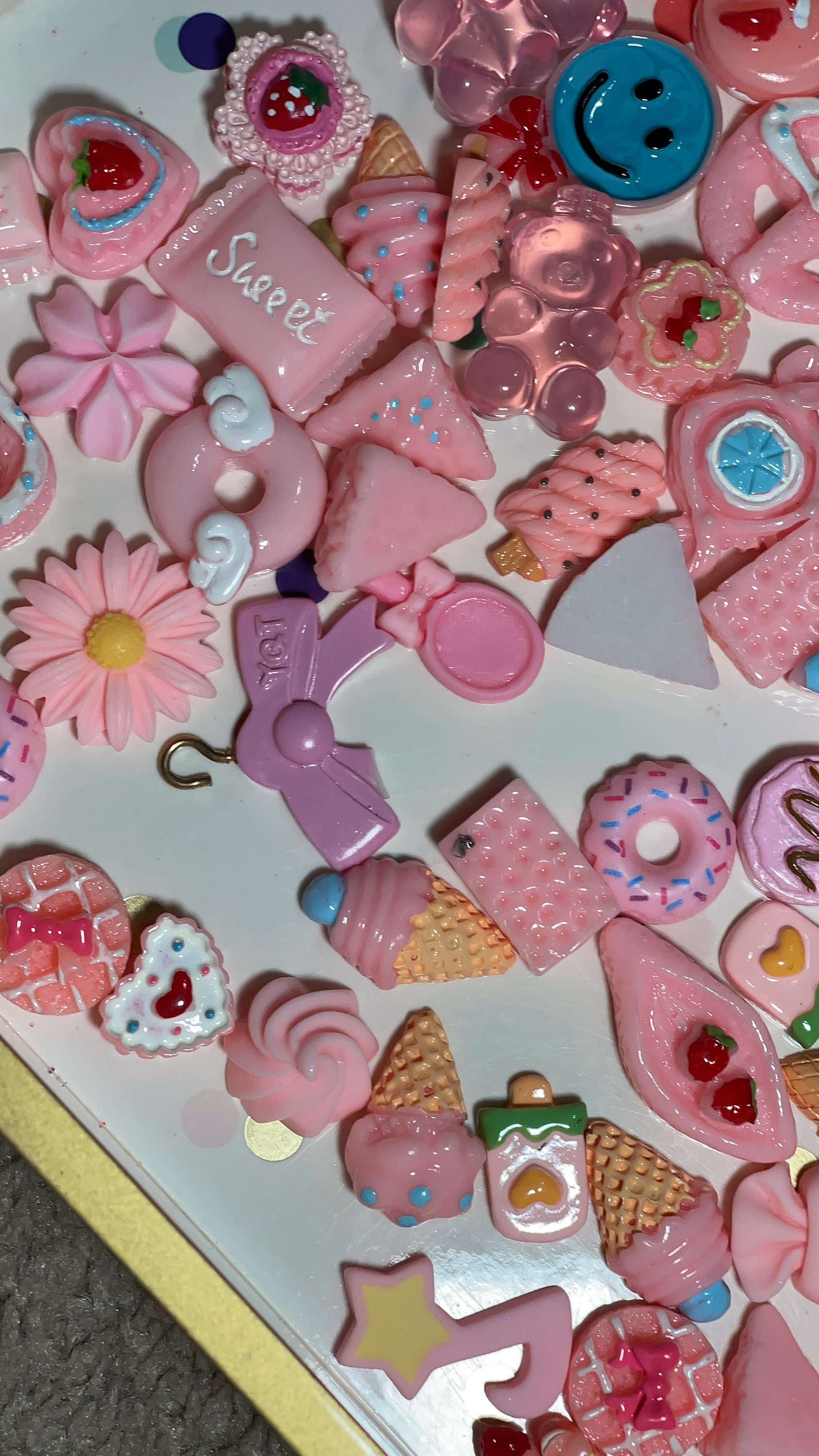Slime Charms Cute Candy Plastic Beads Fruit Dessert Ice Cream Resin ...