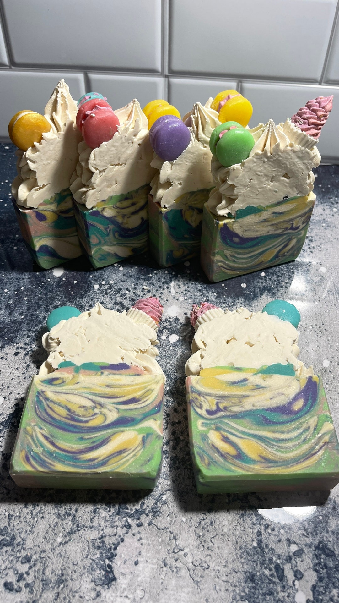Handmade Artisan Macaroons Cold Process Soap Bar With Shea Butter Cocoa ...