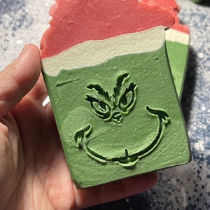 Grinch Christmas Cold Process Soap Winter Collection Gift Soap Bar Skin ...
