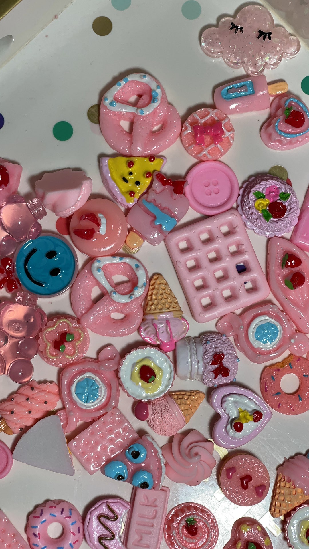 Slime Charms Cute Candy Plastic Beads Fruit Dessert Ice Cream Resin ...