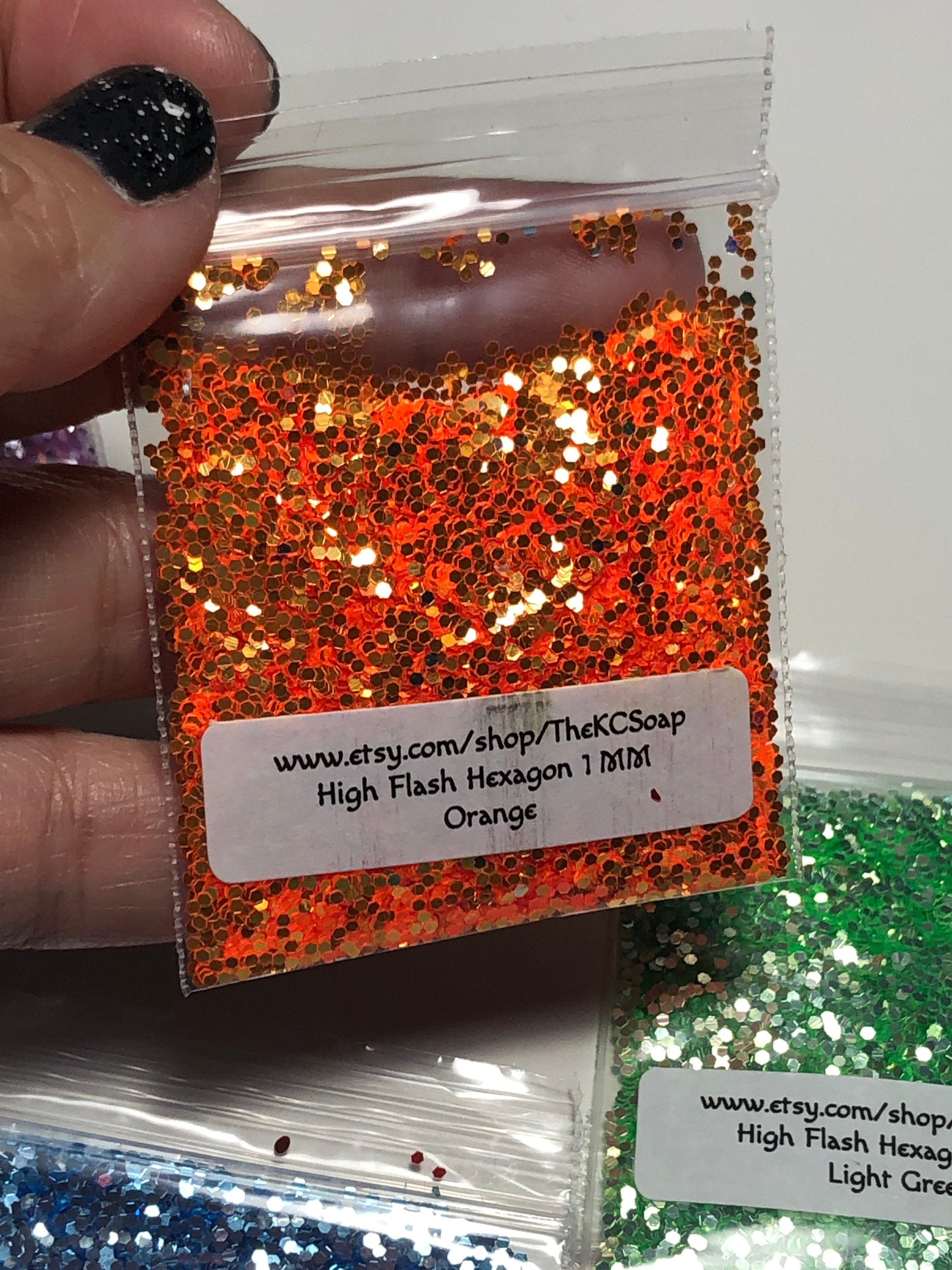 High Flash Hexagon 1MM Nail Act Face Solved Resistant | Etsy