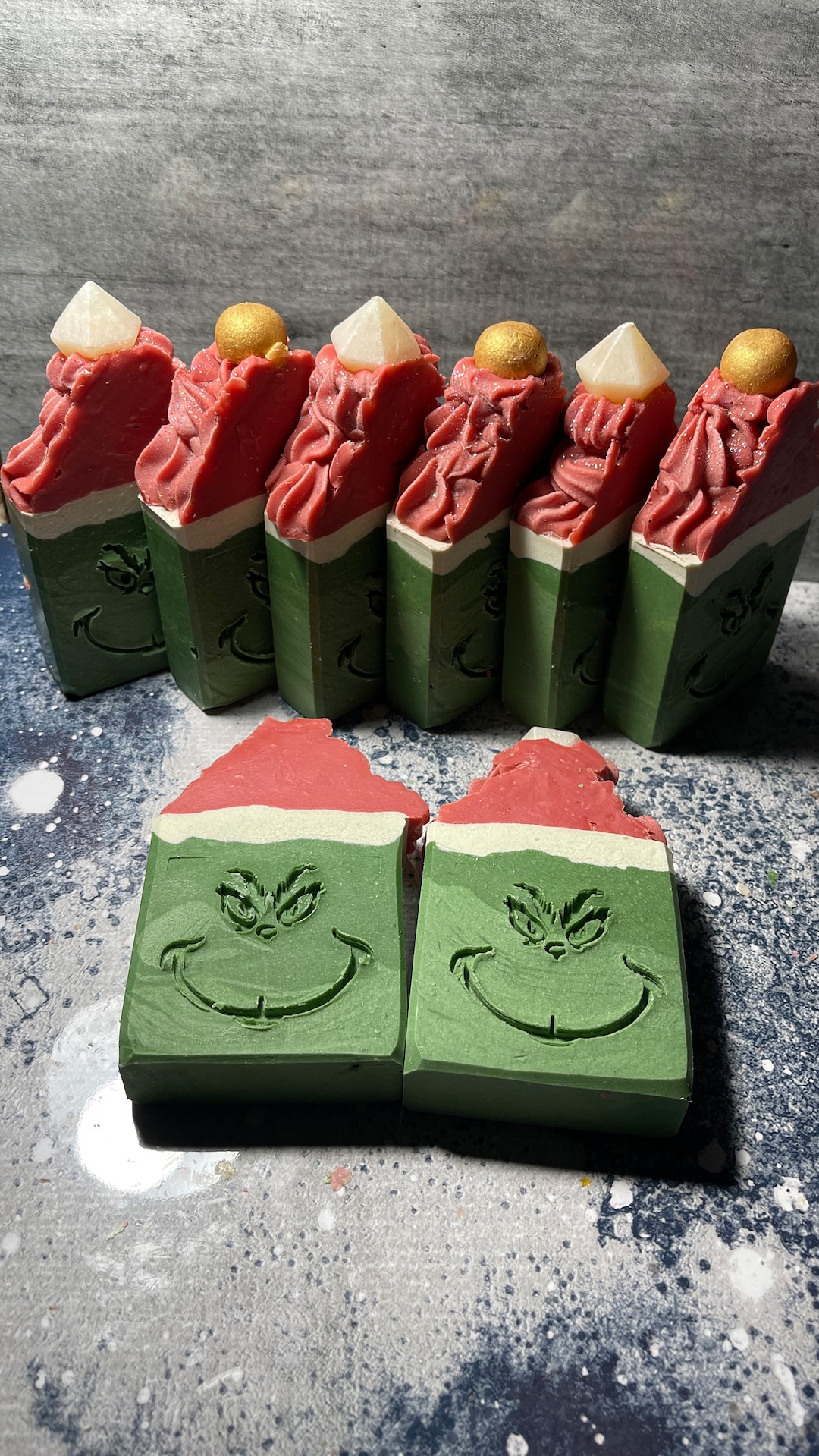 Grinch Christmas Cold Process Soap Winter Collection Gift Soap Bar Skin ...