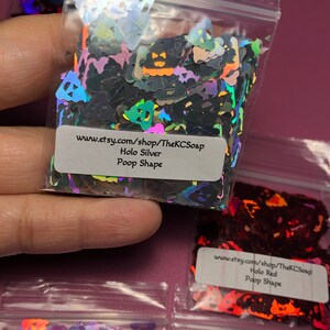 Solvent Resistant Holo Poop shape Glitter U Choose Color Nail | Etsy