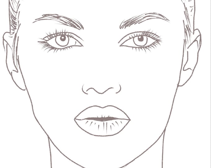 Face Chart Blank A4 Digital - Etsy
