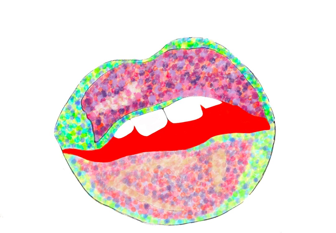 Digital Lips A4 Limited Edition Giclée Print - Etsy