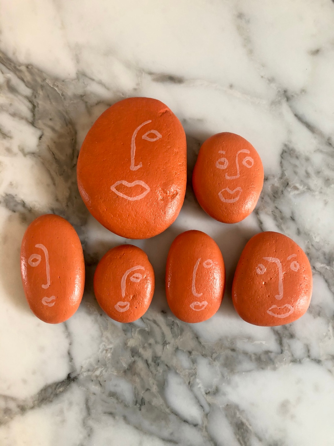 Hand Painted Pebble Faces - Etsy