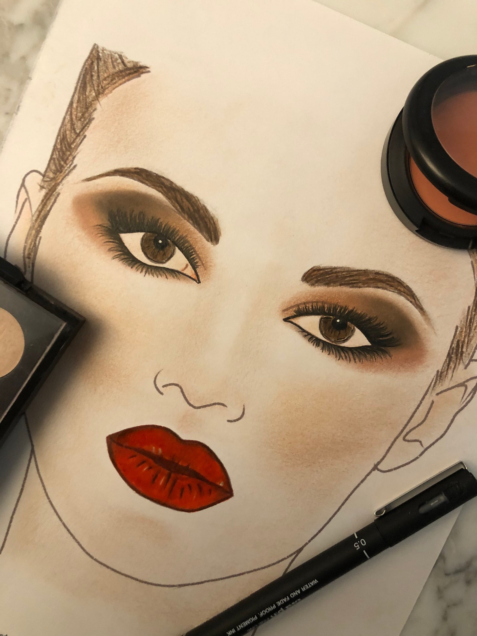 Face Chart Blank A4 Digital - Etsy