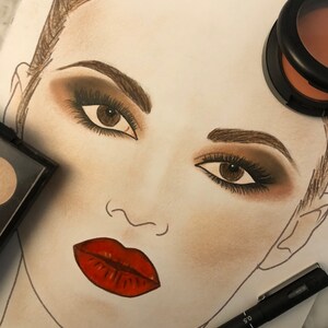 Face Chart Blank A4 Digital - Etsy