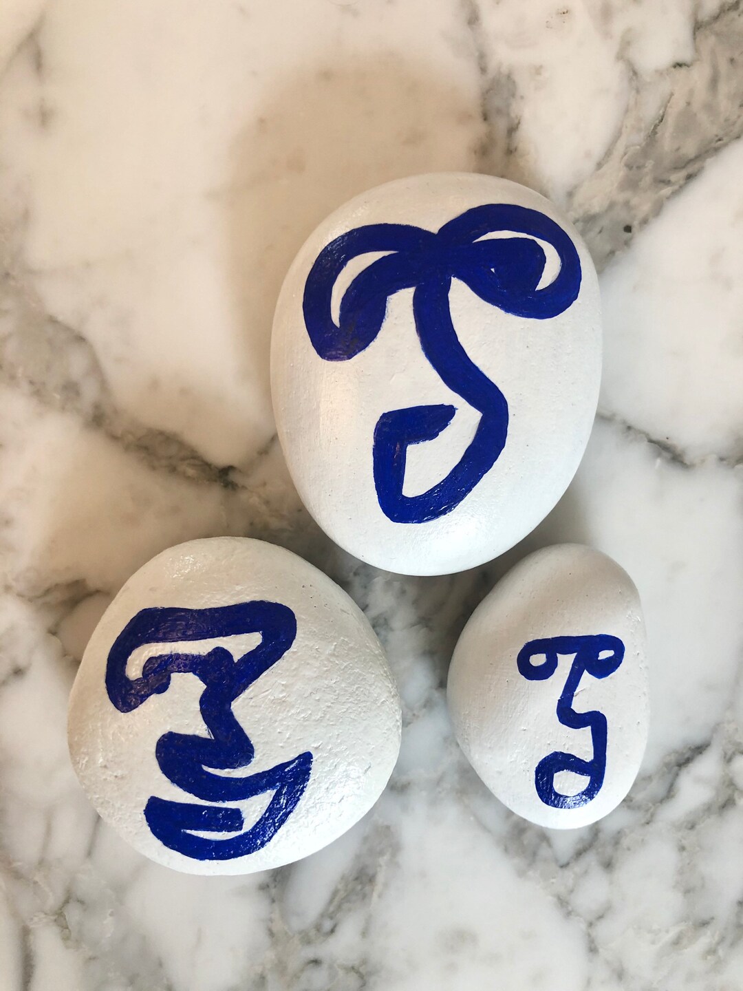 Hand Painted Pebble Faces - Etsy