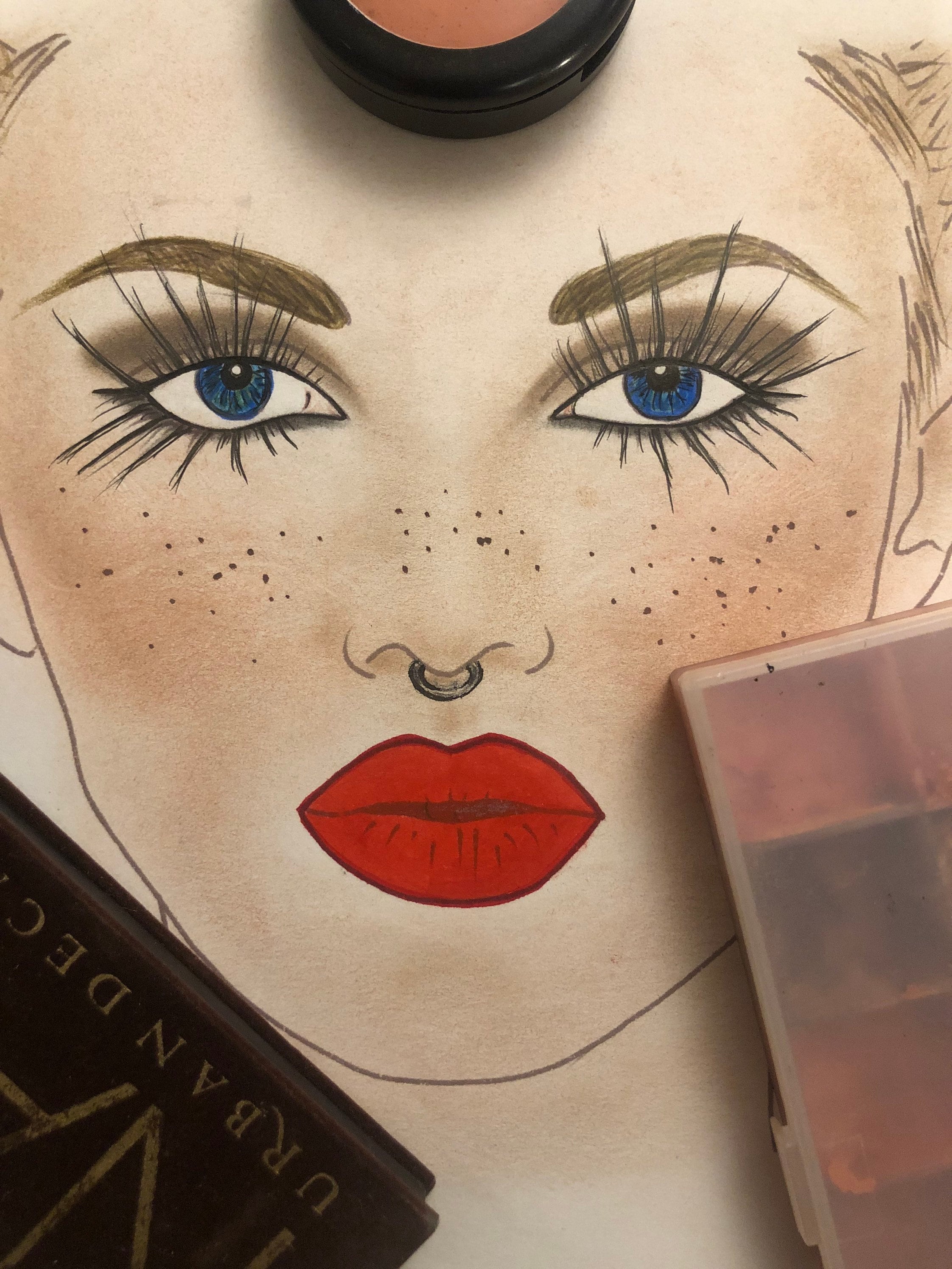 Face Chart Blank A4 Digital - Etsy