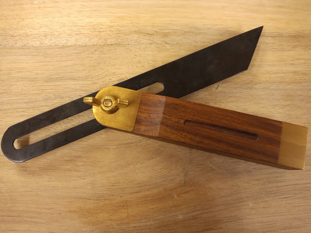 Adjustable Bevel 190mm Hardwood Handle Solid Brass End Cap @adjusting ...
