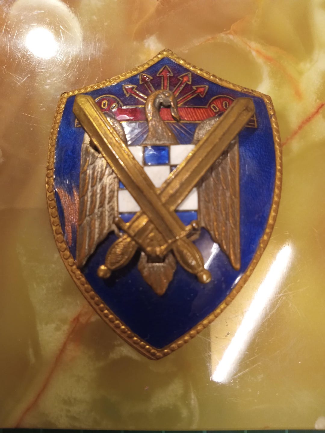 Spanish Civil War Falange Breast Badge Enamel Badge With Pin Catch ...