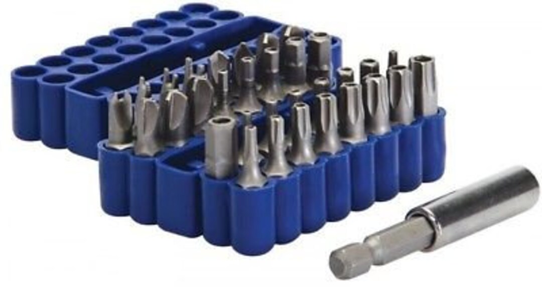 33pce Torq-star Security Tamper Proof Bits 25mm Long Spanner Bits ,tri ...