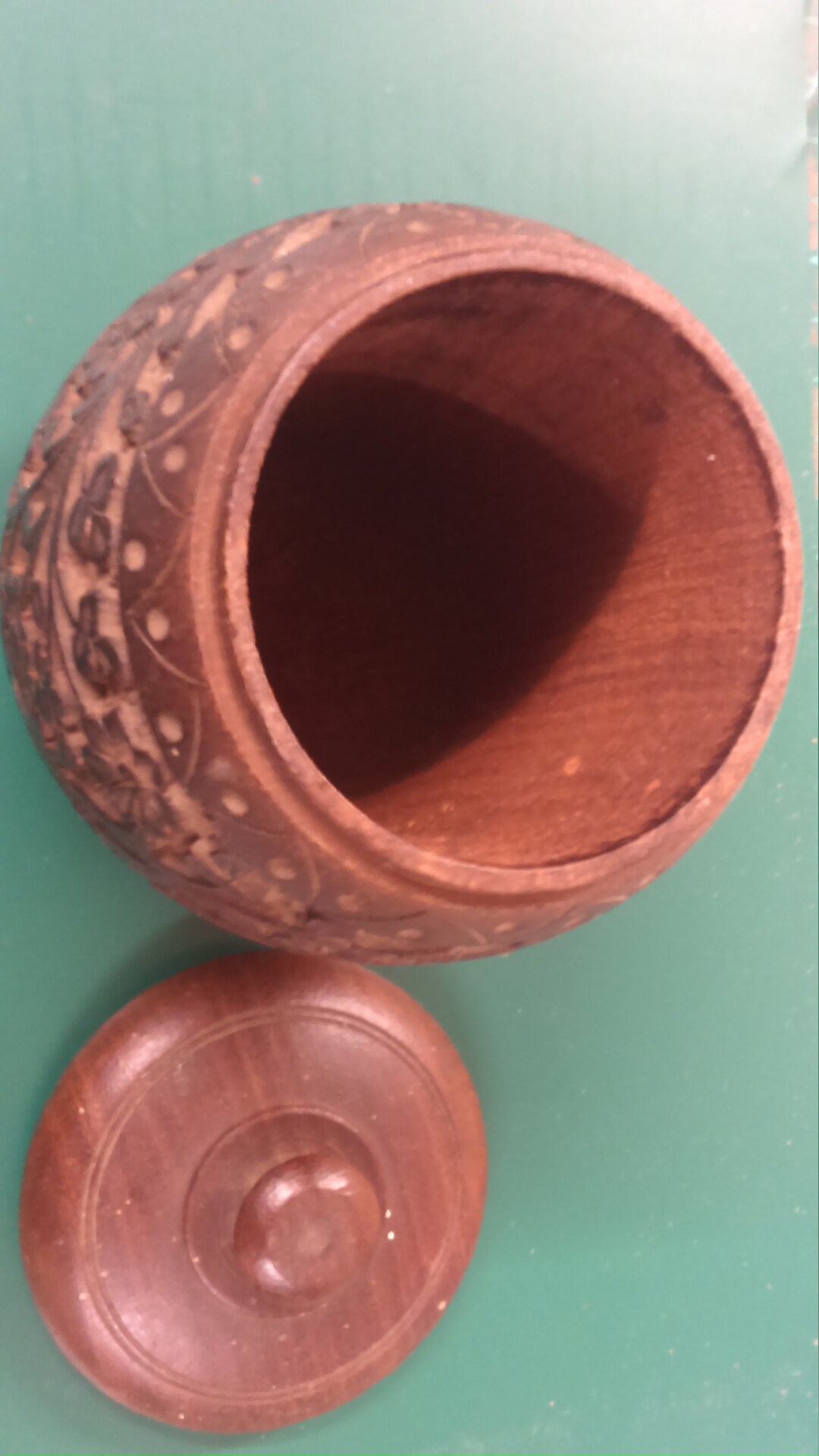 Wooden Pot With Lid Carved Approx 4 Inches High X 3 Wide - Etsy