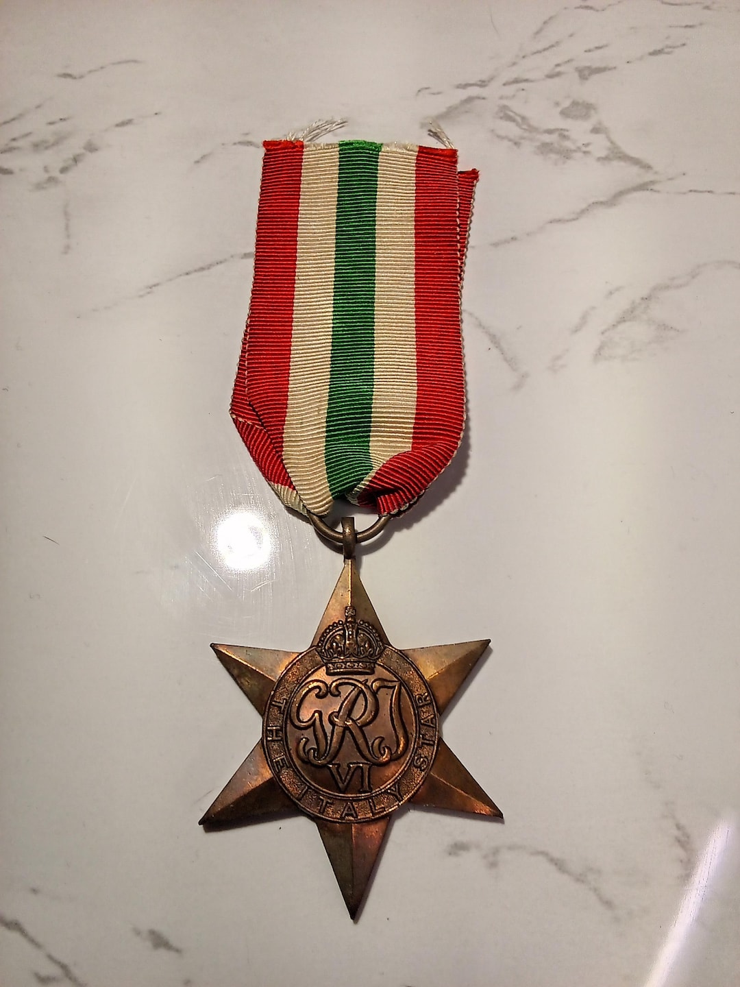 Italy Star WW2 With Ribbon Original - Etsy