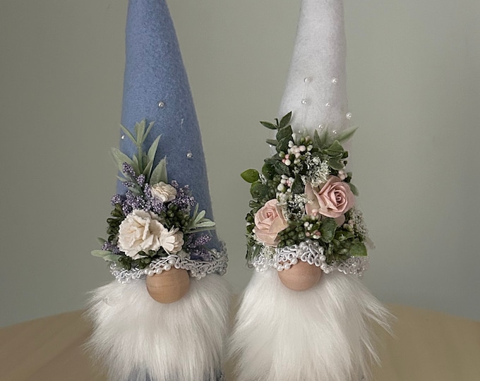 Elegant Spring Gnomes in Periwinkle or White - Etsy
