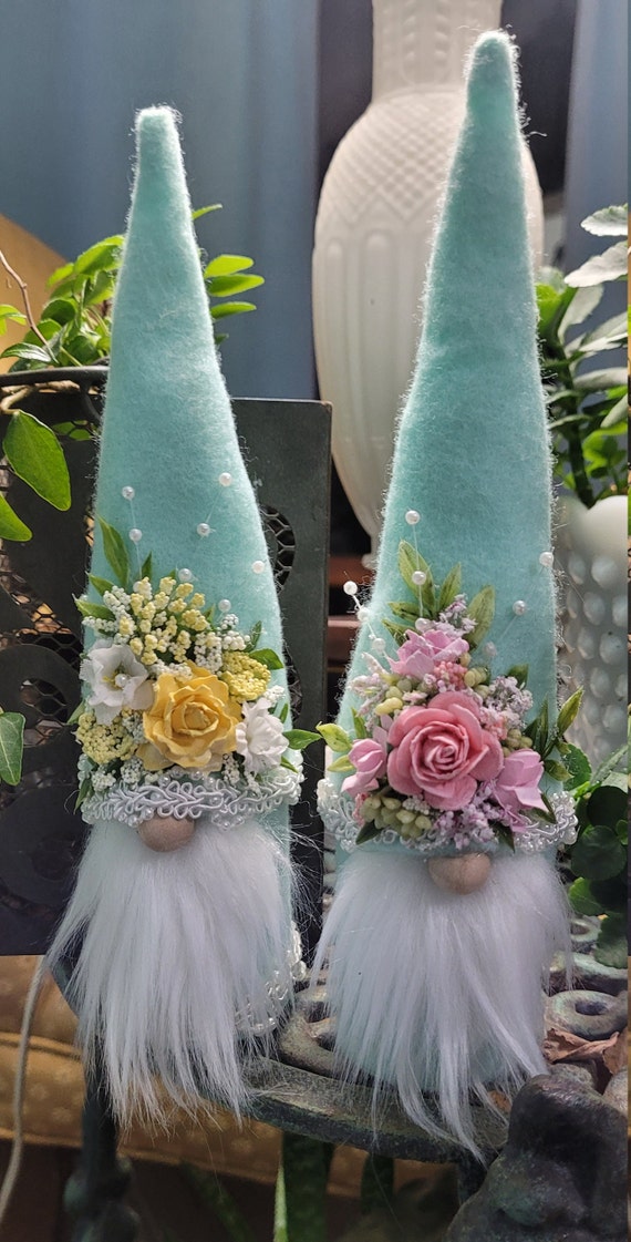 Spring Gnomes in Aqua - Etsy