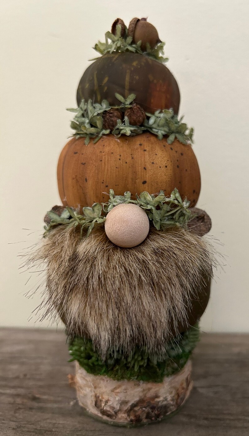 Three Tier Pumpkin Gnome - Etsy
