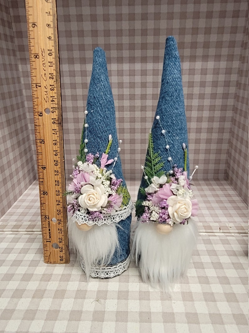 Gnome in Denim and Lavender - Etsy