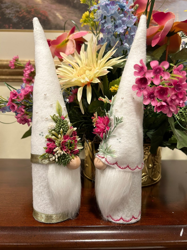 White and Fuchsia Gnome - Etsy