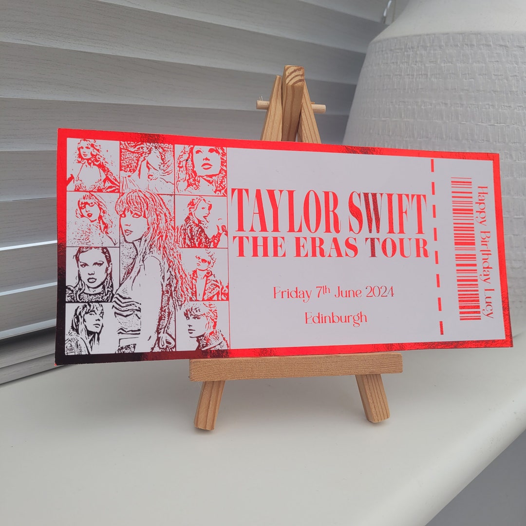 Taylor Swift Gift Ticket, Gift, Foil, Gift Ticket, Foil Ticket, Gift ...