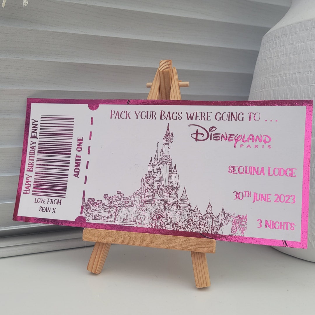 Disney Trip, Surprise Trip, Disney Holiday, Entrance Ticket, Foil ...