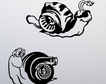 Turbo Snail Car Decal Vinyl Sticker Window Bumper Funny | Etsy