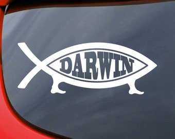 Jesus Fish Darwin - Etsy